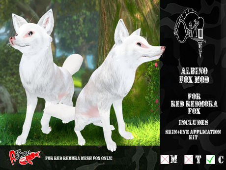 Second Life Marketplace - *CMFL* RR Fox - Albino Fox mod (boxed)