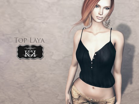 Second Life Marketplace - :::KC::: Tops Laya Red&Black