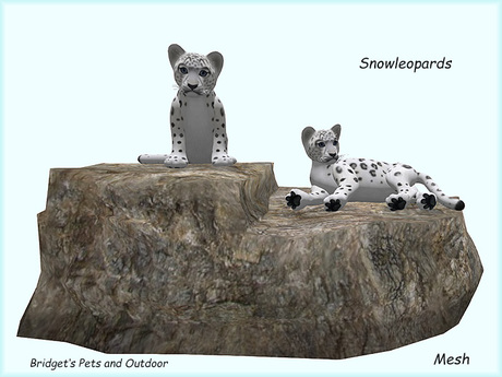 Second Life Marketplace - Bridget's Two little Snow Leopards