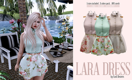 Second Life Marketplace - L.D. # Lust Desires - Lara Dress {floral pack}