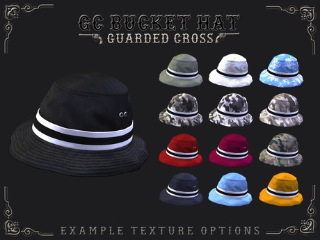 Second Life Marketplace - * GUARDED CROSS/Men’s-Wear * GC Bucket Hat ...