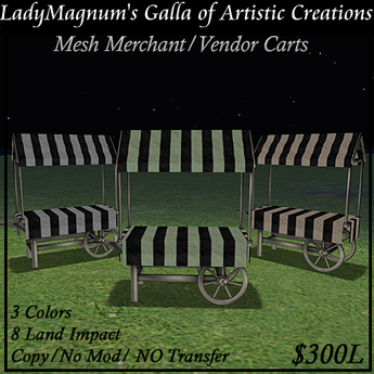 Second Life Marketplace - LadyM's Mesh Merchant Vendor Carts - Set No 1