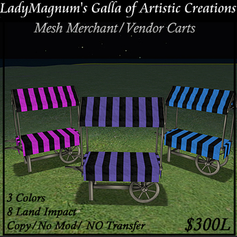 Second Life Marketplace - LadyM's Mesh Merchant Vendor Carts - Set No 2