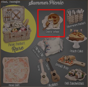 Second Life Marketplace - summer picnic . cheese wheel