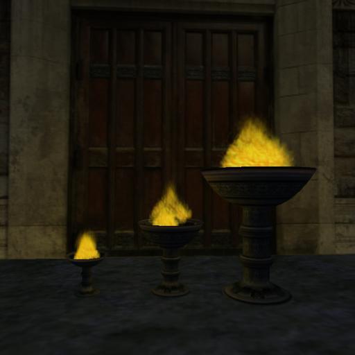 Second Life Marketplace - Medieval Brazier Set Sculpty - 3 Brazier Sizes