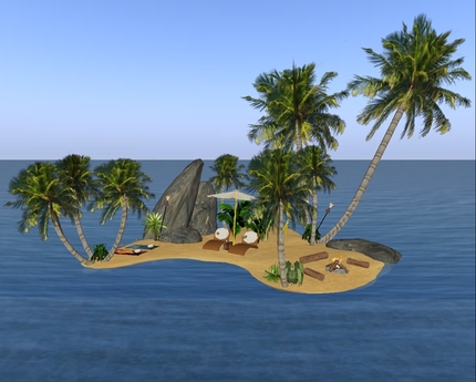 Second Life Marketplace - Tropical Micro Island Landscaped and ...