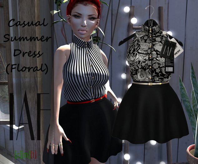 Second Life Marketplace - IAF Casual Summer Dress (Floral)