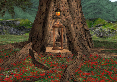 Second Life Marketplace - Hollow Pine Tree House, 54 Li
