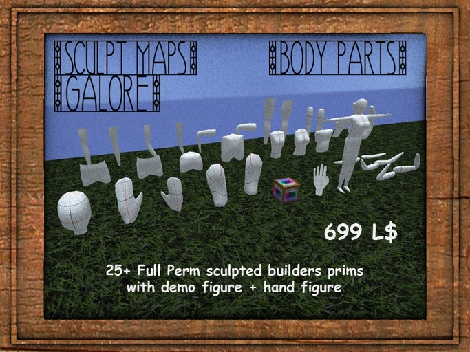 Second Life Marketplace - Sculpt Maps galore body parts sculpty full ...