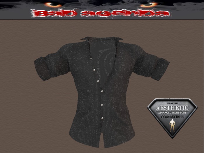 Second Life Marketplace - Shimmering Half Unbuttoned Shirt Shirt ...