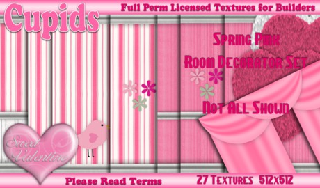 Second Life Marketplace - *Cupids Textures * 27 SPRING PINK ROOM ...