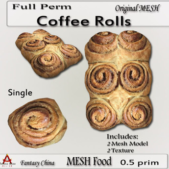 Second Life Marketplace - Fantasy China Mesh Coffee Rolls 0.5 prim full ...
