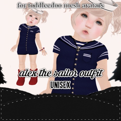 Second Life Marketplace - Winter Ravens : Alex the Sailor Onesie UNISEX