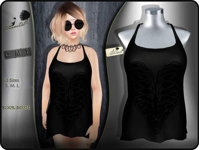 Second Life Marketplace - Black Oversized T-Shirt /DreamsDL/