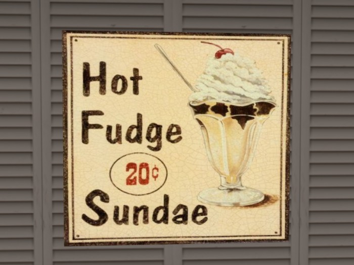 Second Life Marketplace - Hot Fudge Sundae Sign