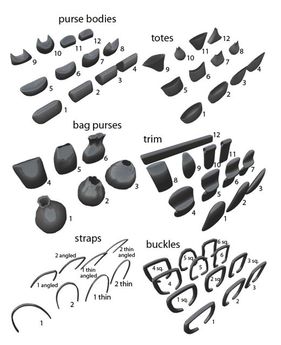 Second Life Marketplace - Box o' Sculpties 23 - Purse Shapes