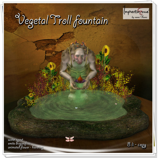 Second Life Marketplace - Vegetal Troll fountain 8 LI