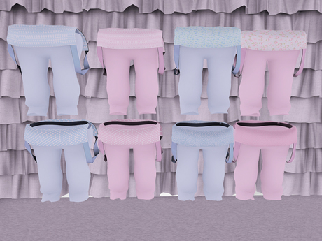 Second Life Marketplace - {Buttercup} Nala Overall Pants - Blue Polka Dot