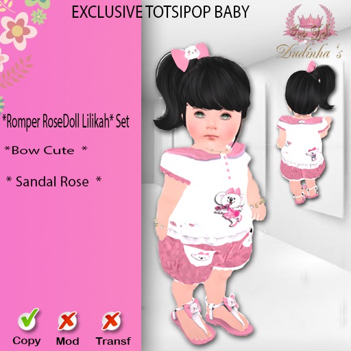 Second Life Marketplace - CDD-RomperRose/lLilikah-Set TOTSIPOP BABY