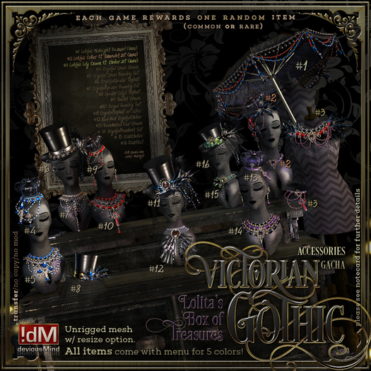 Second Life Marketplace - !dM VictorianGothic "Lolita's Lily Crown Set ...