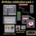 Second Life Marketplace - Party - Birthday celebration pack 1