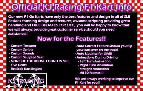 Second Life Marketplace - KJ Next GEN F1 Go Kart in Red
