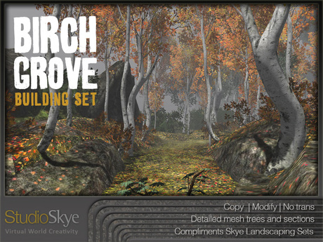 Second Life Marketplace - Skye Birch Grove Building Set - 4 Season ...