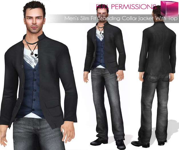 Second Life Marketplace - Full Perm Rigged Mesh Men's Slim Fit Standing ...