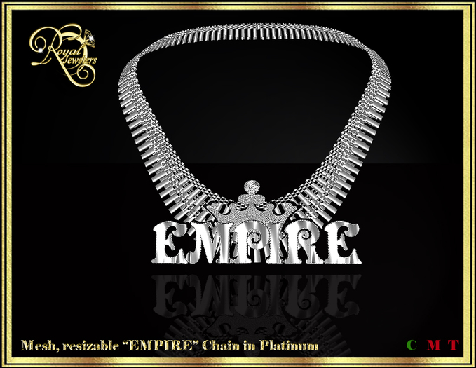 Second Life Marketplace - RJ Empire Necklace - Platinum, mesh