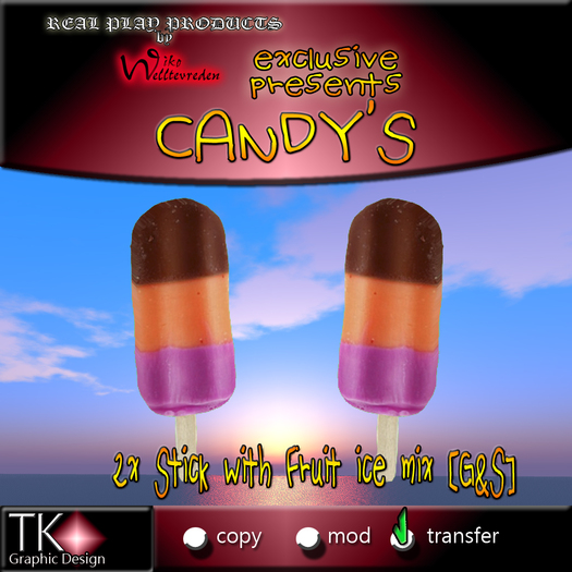 Second Life Marketplace - CANDYs * 2x Stick with Fruit ice mix ...
