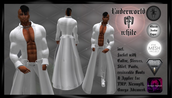 Second Life Marketplace - #CC# Underworld white Outfit