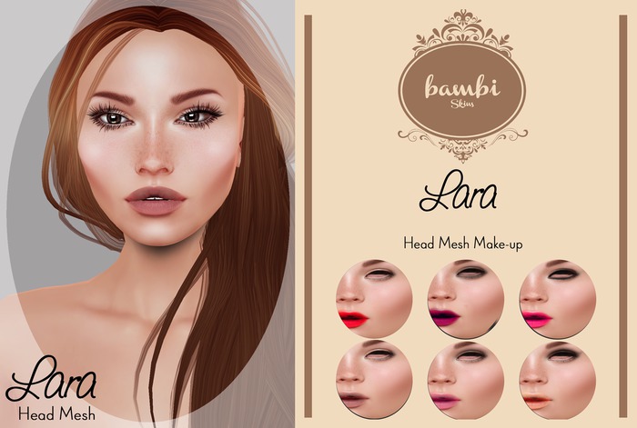 Second Life Marketplace - {bambi} Skin - Lara + Head Mesh (HUD)