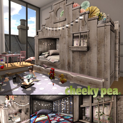 Second Life Marketplace - :CP: Carly Triple Bunk Space Ranger Set