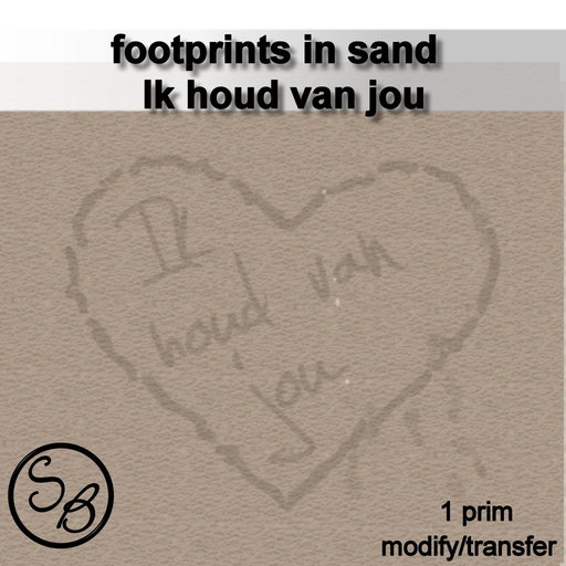 Second Life Marketplace - footprints in sand-ik houd van jou