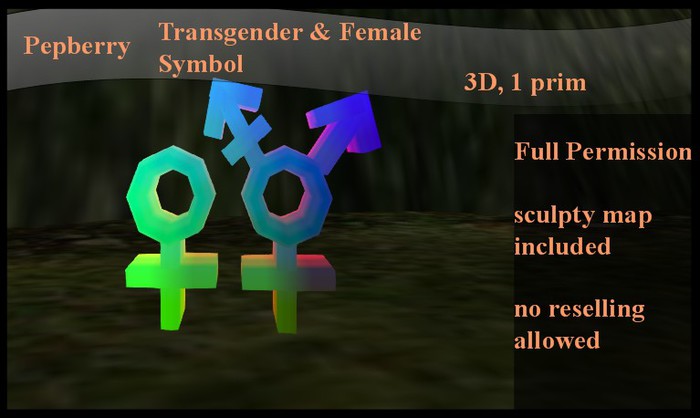 Second Life Marketplace - *Pepberry* Transgender & female symbol ...