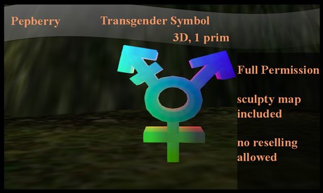 Second Life Marketplace - *Pepberry* Transgender symbol sculpty full perm