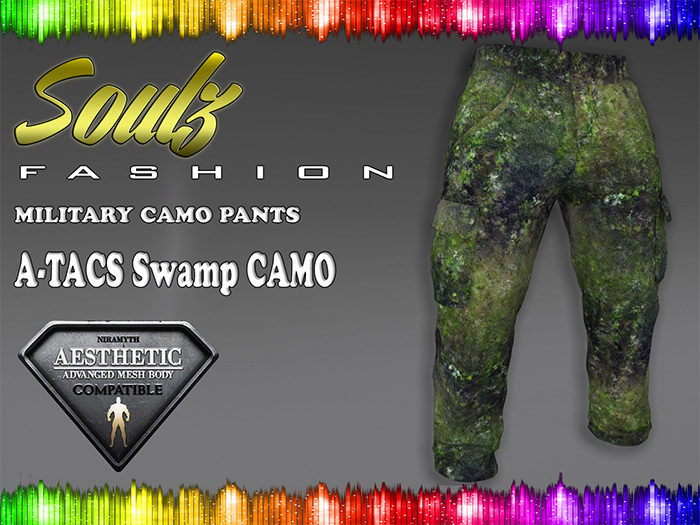 Second Life Marketplace - :][: Soulz Fashion :][: - MILITARY CAMO PANTS ...