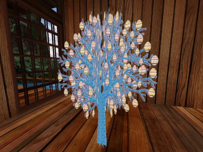 Second Life Marketplace - Easter Egg Tree Blue