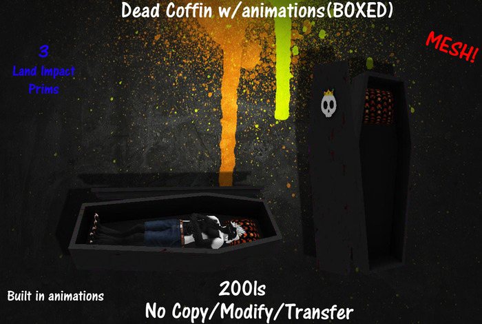 Second Life Marketplace - Dead Coffin w/animations(BOXED)