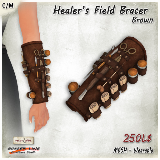 Second Life Marketplace - [Ginger Line] Healer Field Bracer - Brown ...