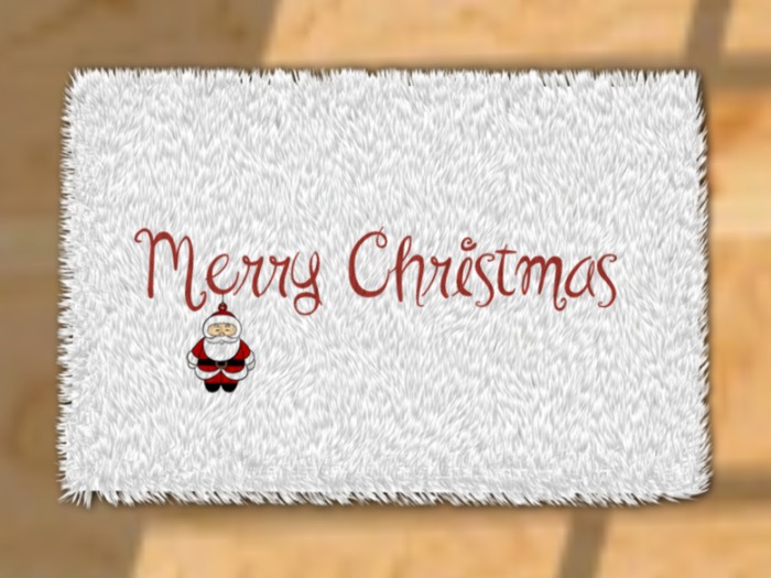 Second Life Marketplace - Merry Christmas Fluffy Rug