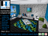 Second Life Marketplace - PB - Grey/green/blue living room (full set ...