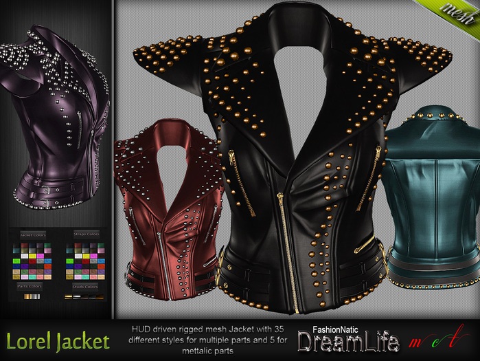 Second Life Marketplace - MESH Lorel Female Jacket* Rigged (HUD Driven ...