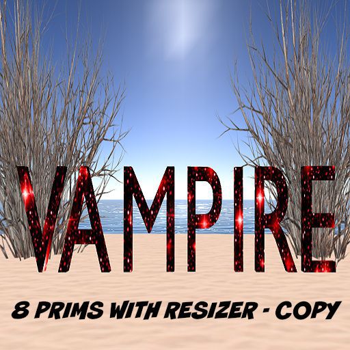 Second Life Marketplace - * Flashy Red " Vampire " Logo with Resizer - Mesh