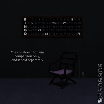 Second Life Marketplace - %Bingo Boards (3 cord lengths) *MESH*