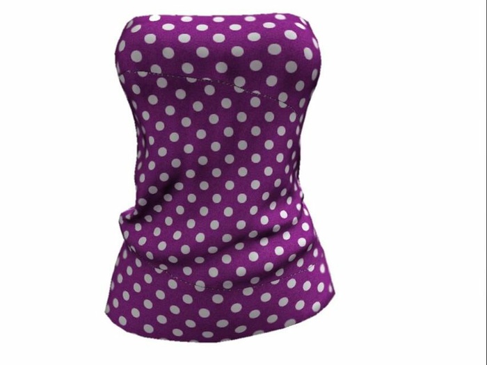 Second Life Marketplace - Sasha Strapless Top Purple Dots