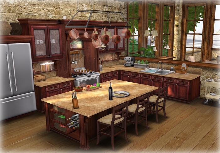 Second Life Marketplace - Vintage Dinner Party Kitchen MESH