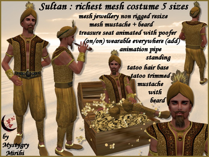 Second Life Marketplace - Sultan the richest kalif mesh costume ...