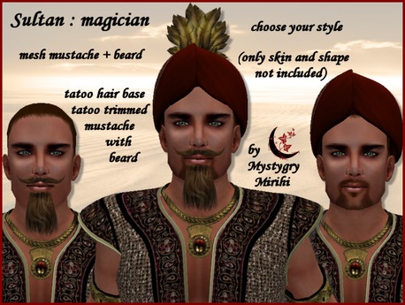 Second Life Marketplace - Sultan magician mesh costume kalif beard ...