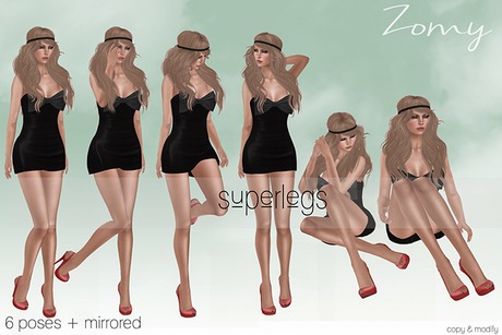 Second Life Marketplace - Zomy - Superlegs Posepack
